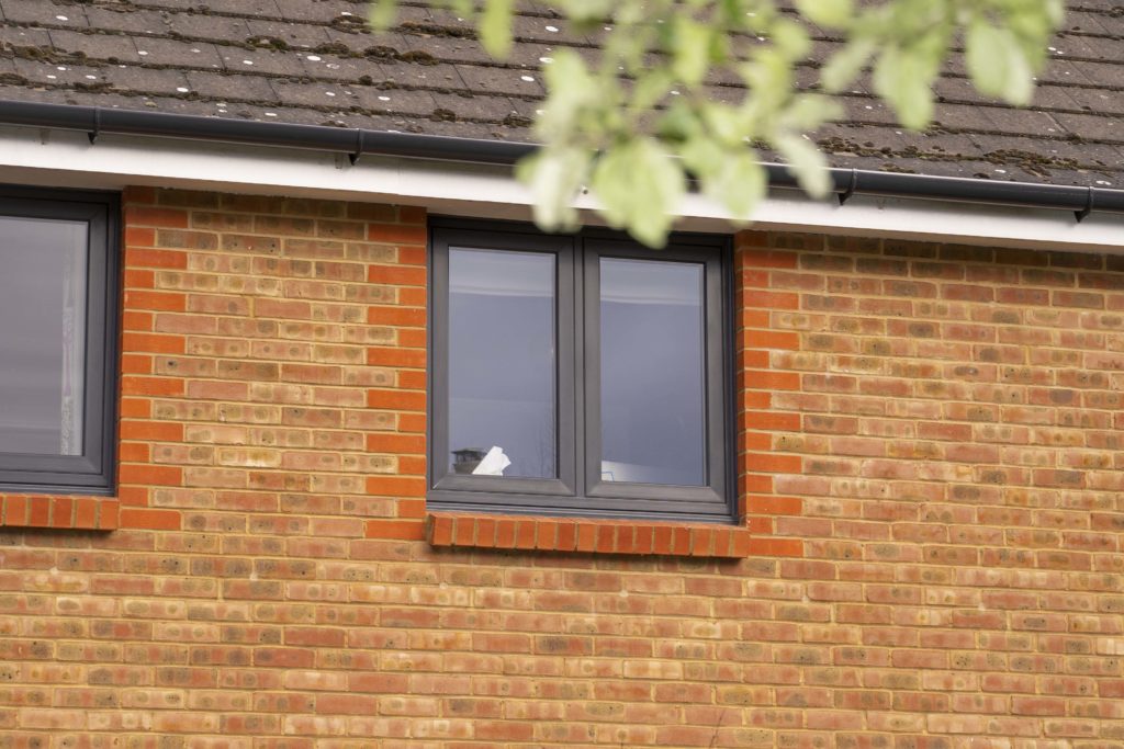 Cream Rendered House with Grey Windows – Halo Flush uPVC, Finchampstead ...