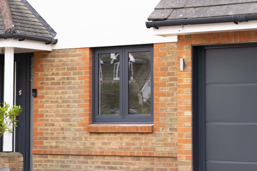 Cream Rendered House with Grey Windows – Halo Flush uPVC, Finchampstead ...