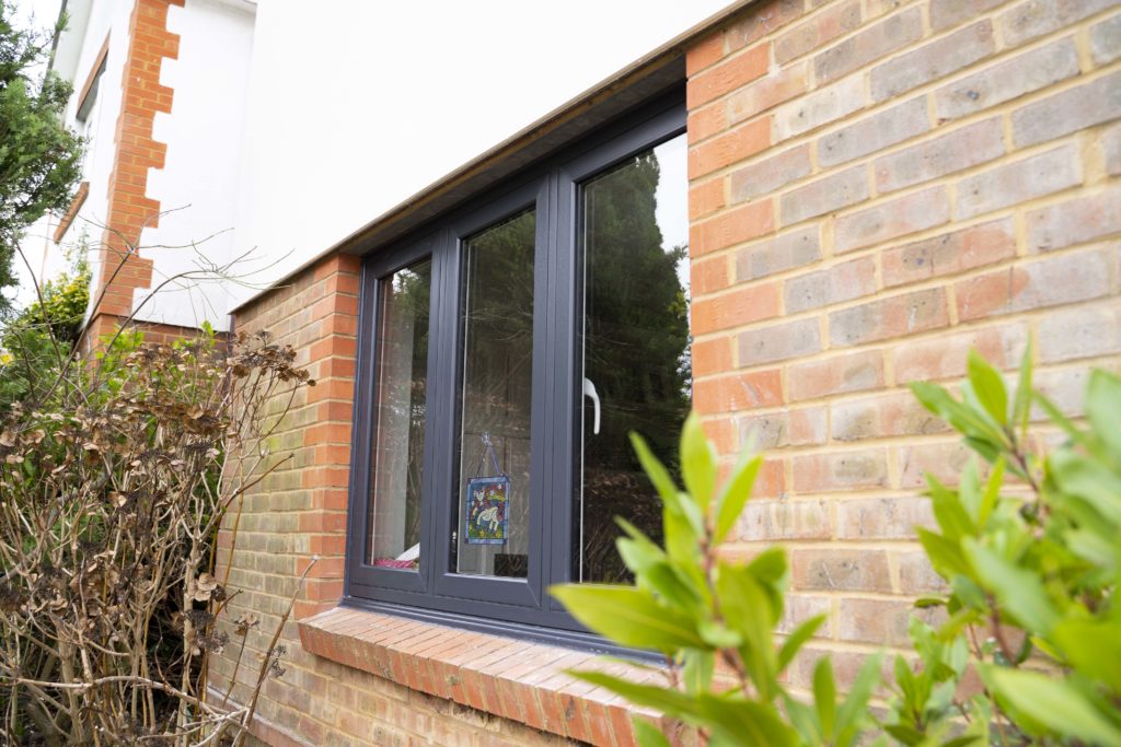 Cream Rendered House with Grey Windows – Halo Flush uPVC, Finchampstead ...